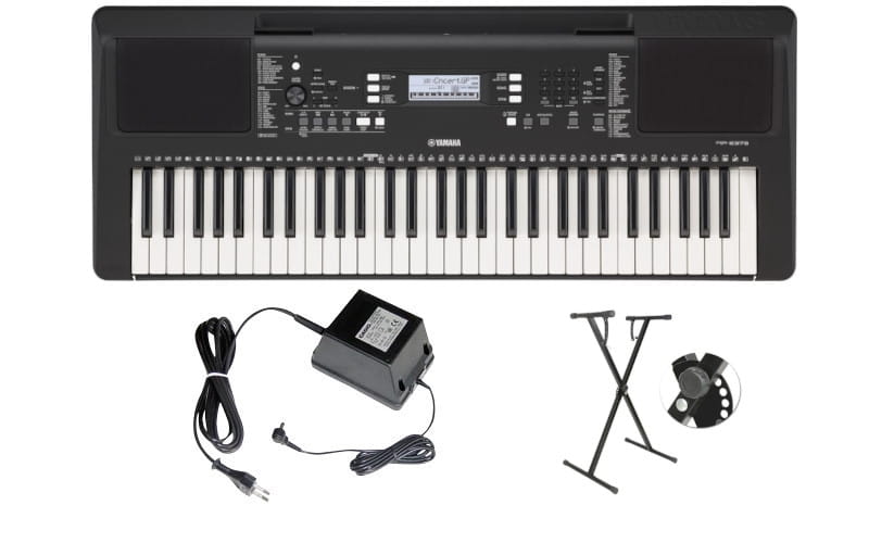 Yamaha PSR E373 - keyboard z dynamiczną klawiaturą + STATYW - dobry sklep muzyczny salonmuzyczny.pl